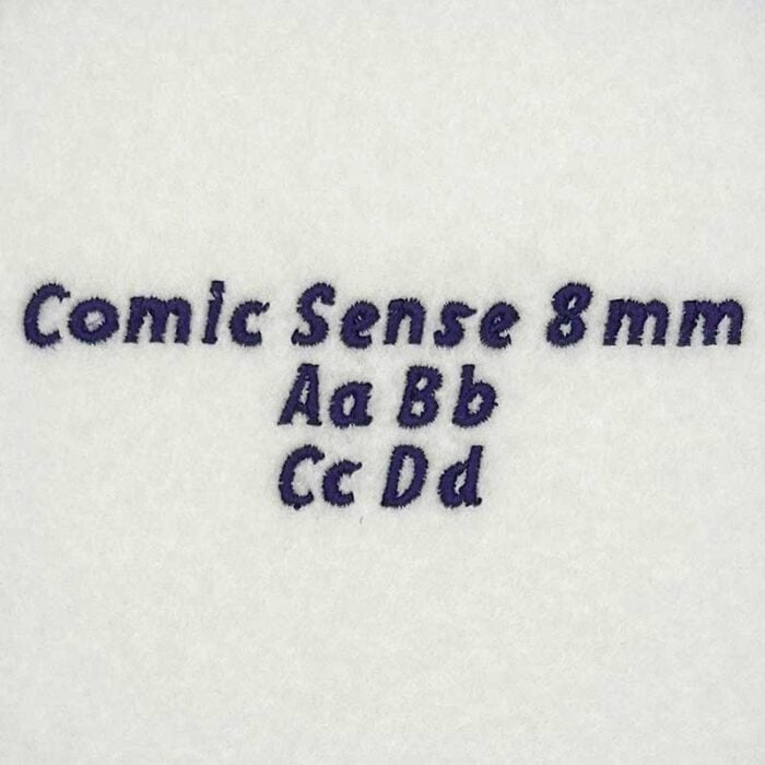 Embroidery Legacy Font (ELF): Comic Sense 8mm | Legacy