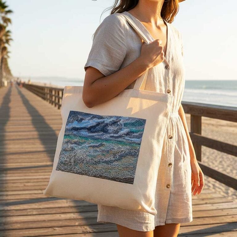 Embroidery Design: The Seascape by Pierre-Aguste Renoir