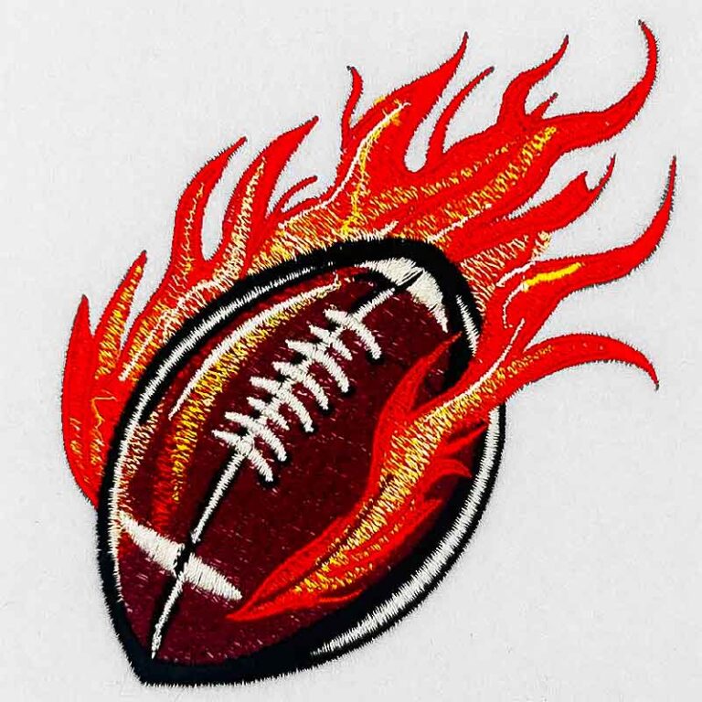 Embroidery Design: Football Flames | Legacy