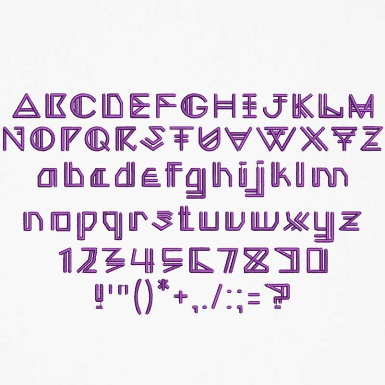 Embroidery Legacy Font (ELF): Abeline 15mm
