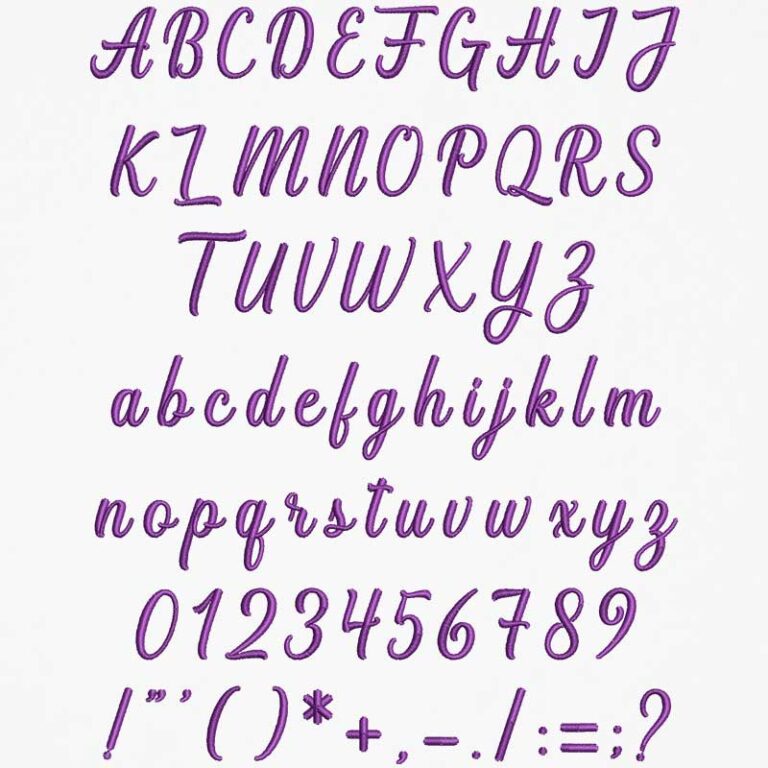 Embroidery Legacy Font (ELF): Amberjack 20mm