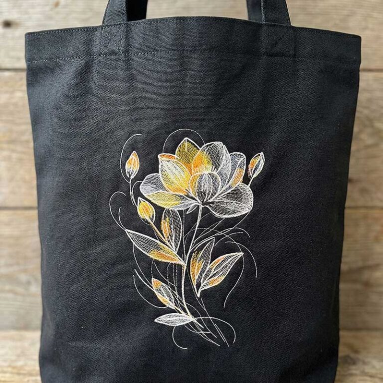Embroidery Design: Moonlight Magnolia | Embroidery Legacy