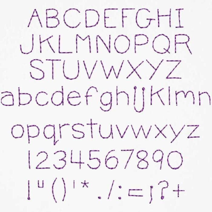 Embroidery Legacy Font (ELF): Line Chunky 10mm | Embroidery Legacy