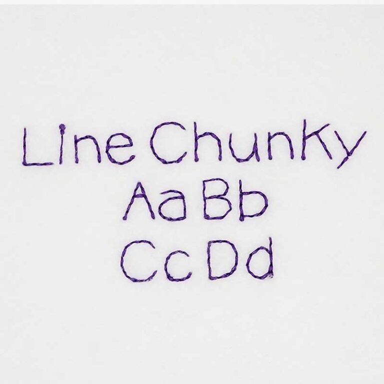 Embroidery Legacy Font (ELF): Line Chunky 10mm | Embroidery Legacy