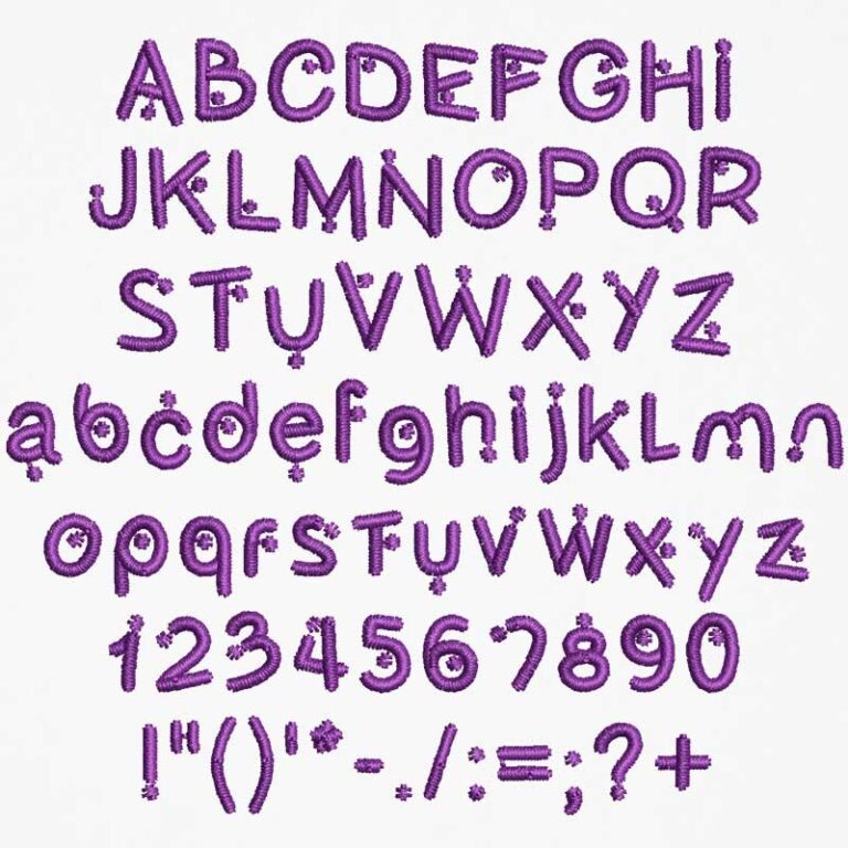 Embroidery Legacy Font (ELF): Olives 10mm