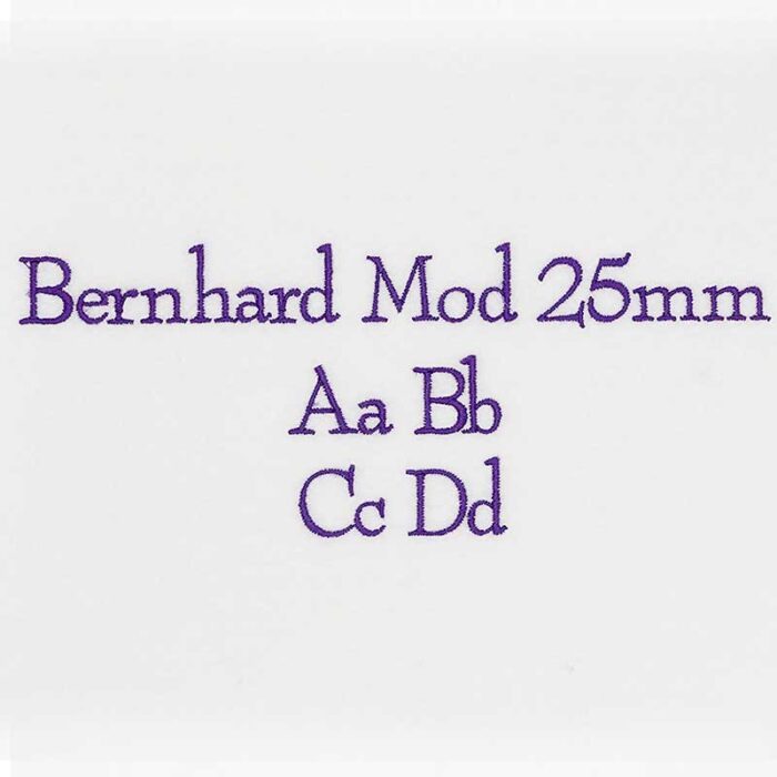 Embroidery Legacy Font (ELF): Bernhard Mod 25mm | Legacy