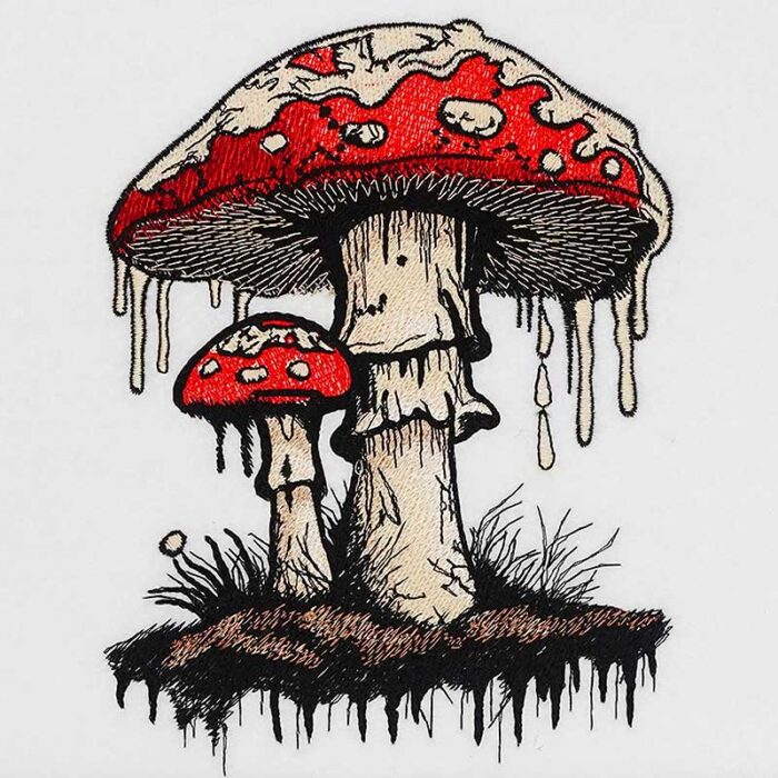 Embroidery Design: Grunge Mushroom 1 | Legacy