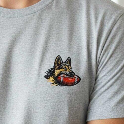 Embroidery Design: German Shepherd With Ball
