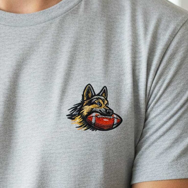 Embroidery Design: German Shepherd With Ball