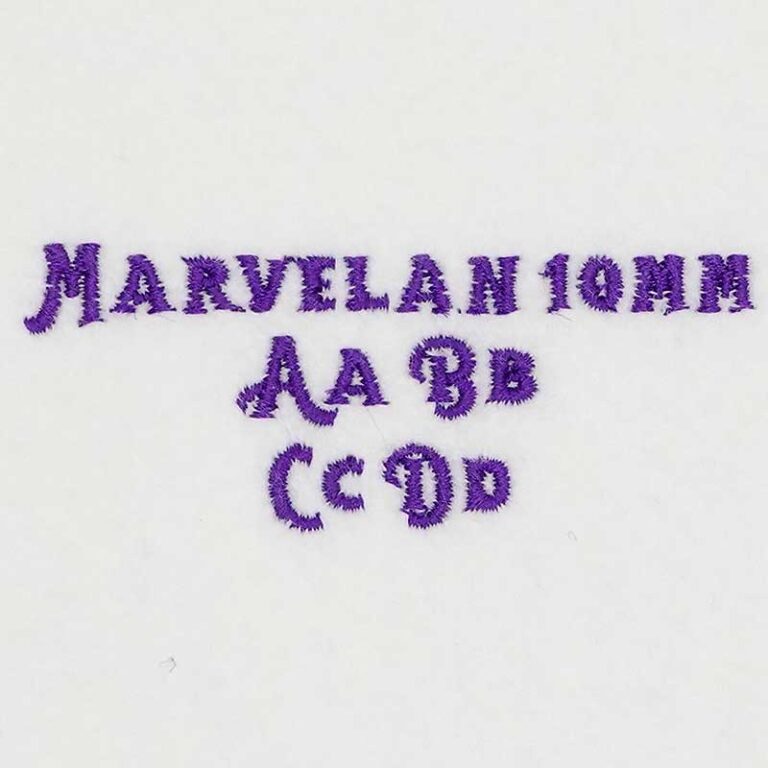 Embroidery Legacy Font (ELF): Marvelan 10mm | Embroidery Legacy