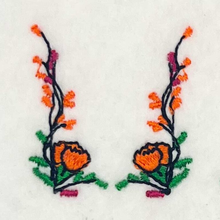 Embroidery Design: EL Floral Set 2: Design E | Embroidery Legacy