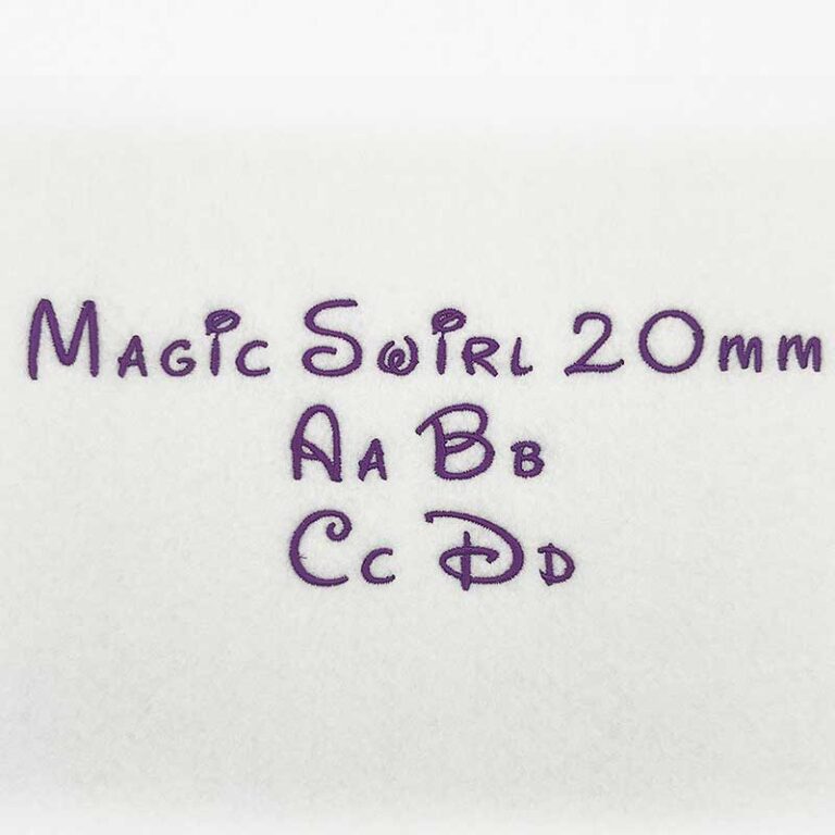 Embroidery Legacy Font (ELF): Magic Swirl 20mm | Embroidery Legacy